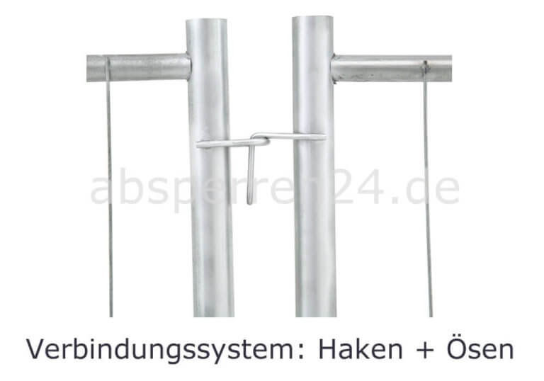 Bauzaun Set / Paket | 10 Stk classic 2 mit Kunststofffüßen kaufen