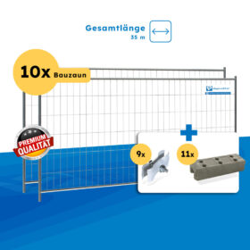 Bauzaun, Lärmschutz, Absperrungen, Grabenbrücken und Faltsignale kaufen